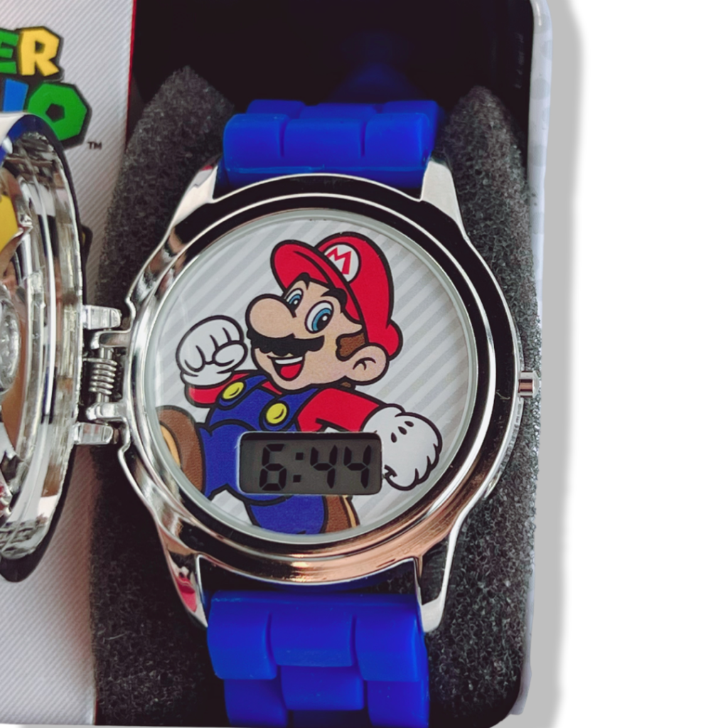 Reloj Mario Spinner Pop Top digital pantalla LCD con caja metálica ...