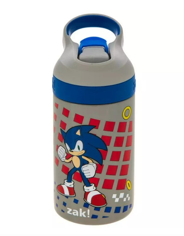 Sonic Zak Designs Botella de Agua de acero inoxidable de 16 onzas ...
