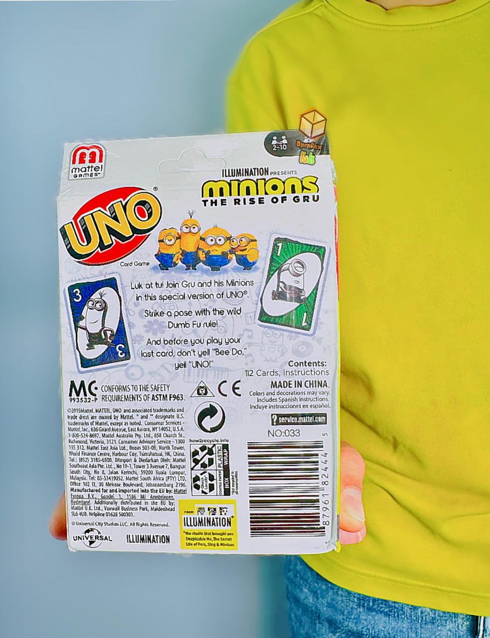 Minions Juego de UNO – Open Box